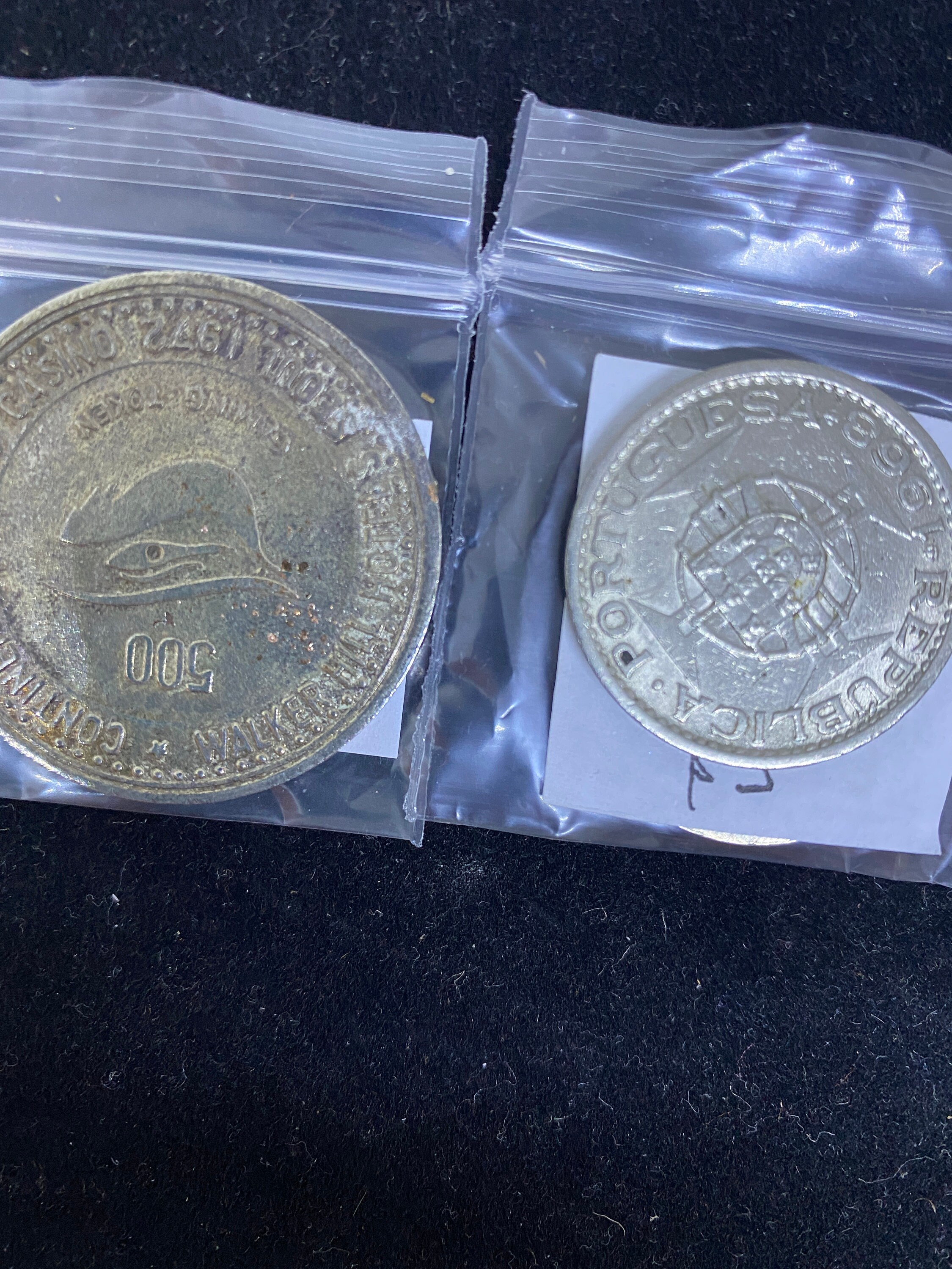 1968 Macau 1 Pataca Coin Portuguese, Plus 1972 Seoul Casino Continental ...