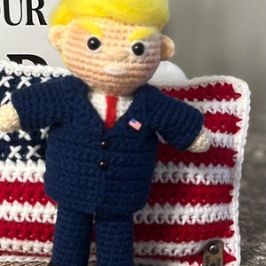 Originally Designed Donald J Trump #45 #47 Crochet Collectible DOLL ...