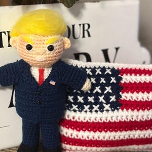 Originally Designed Donald J Trump #45 #47 Crochet Collectible DOLL ...