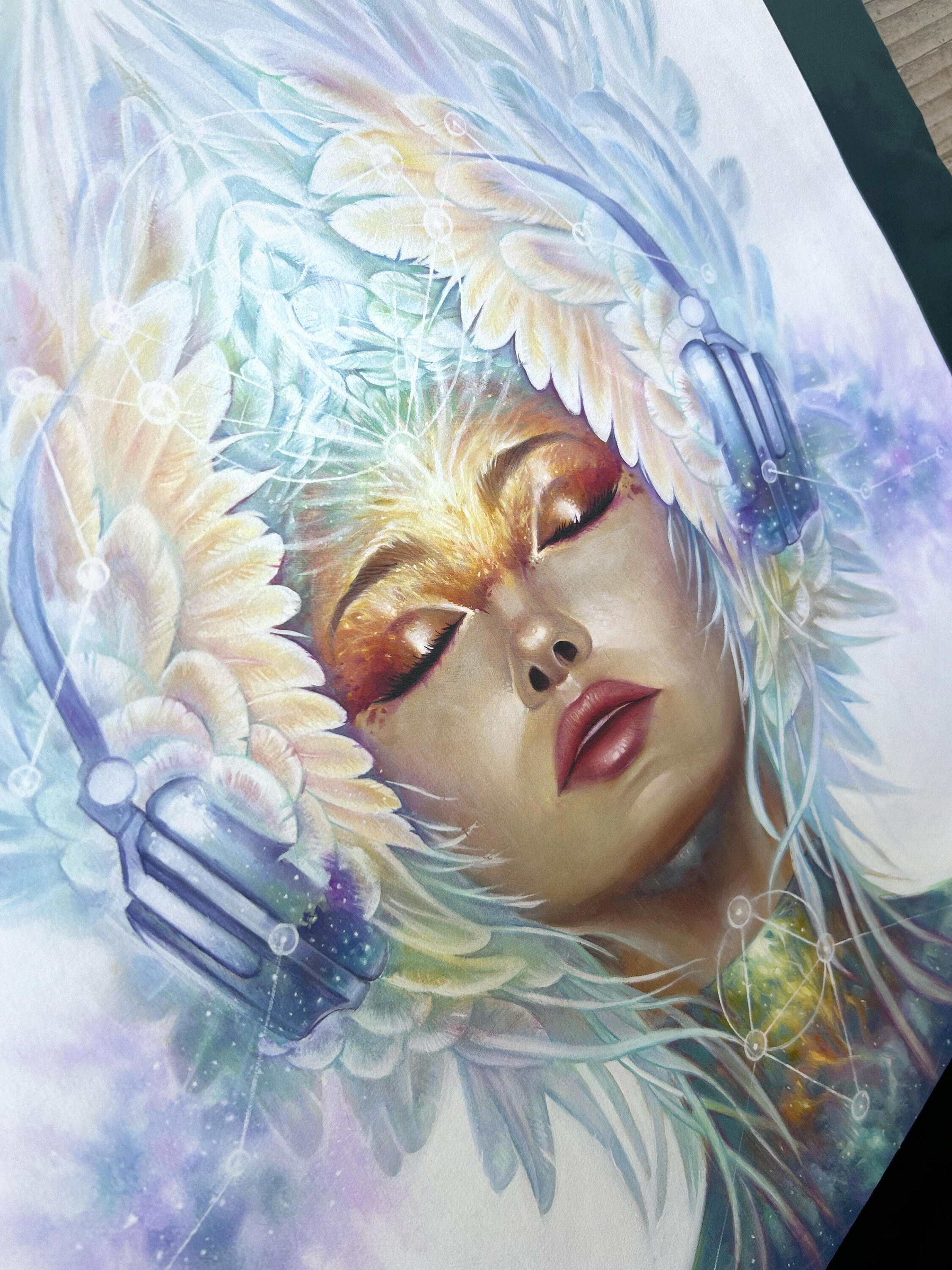 The Universe Within, Hemp Paper Prints, Space Psytrance Sacred Geometry ...