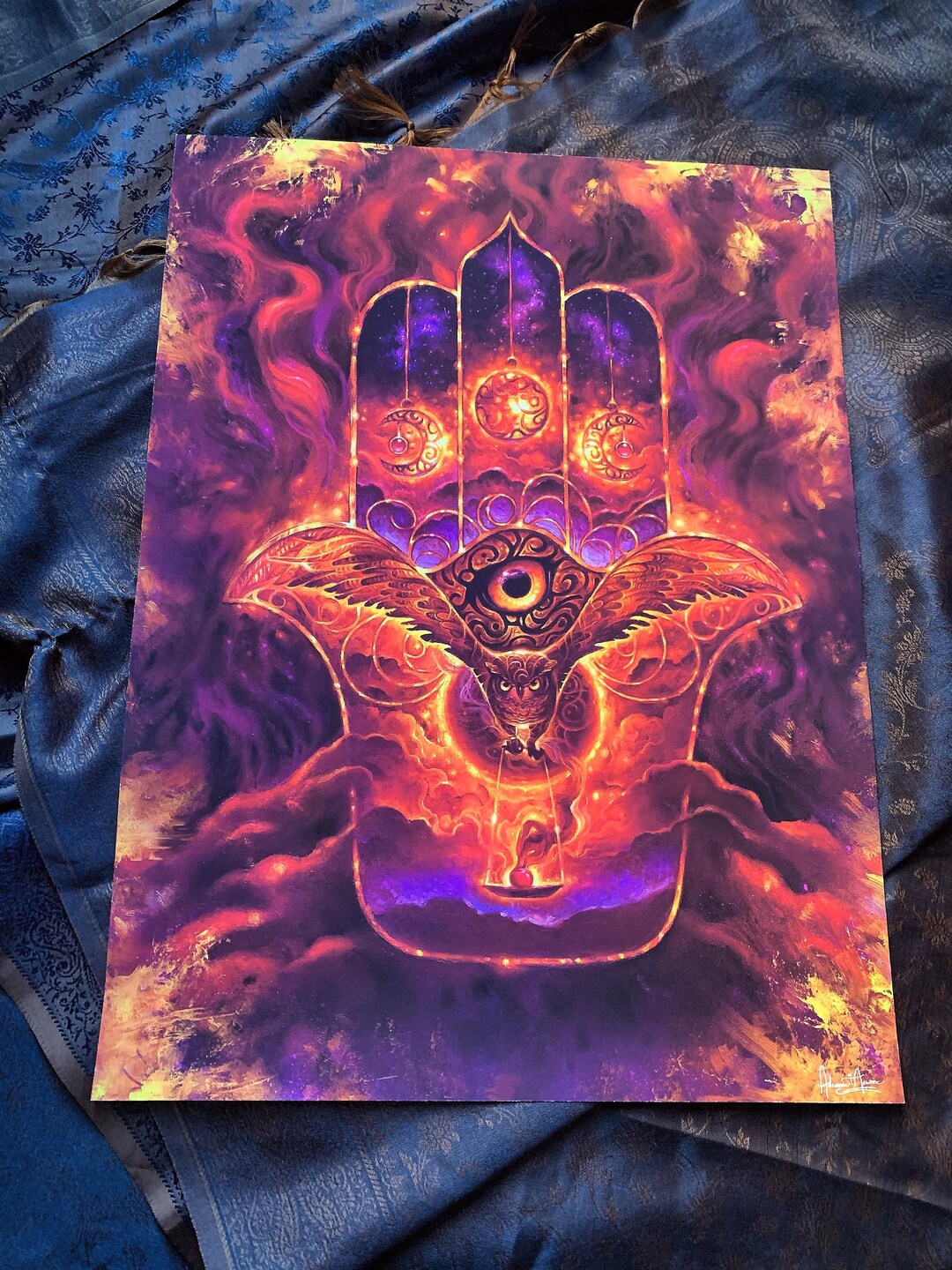 The Protection of Lilith, Hemp Paper Art Prints, Witchcraft Art ...