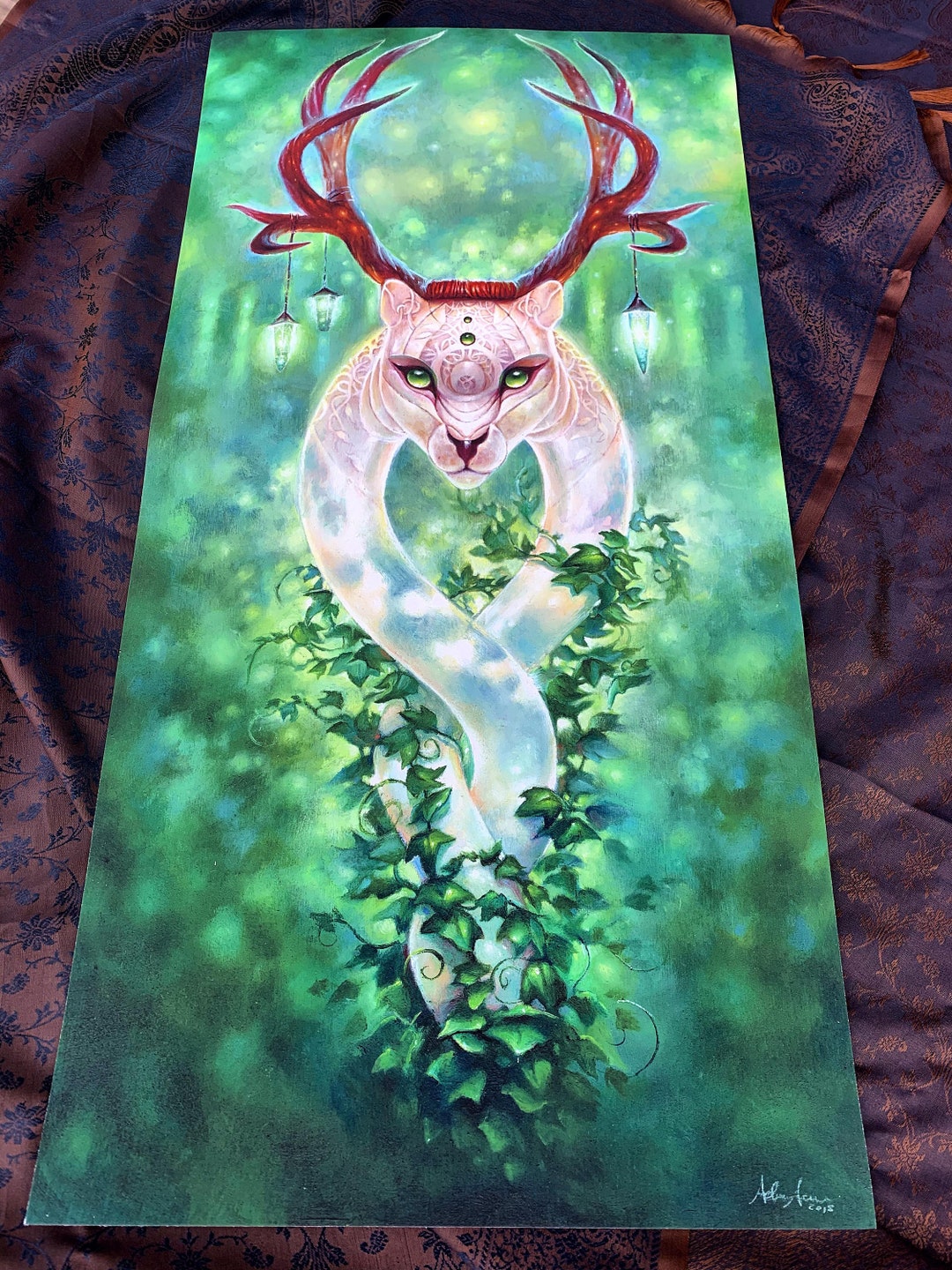 Amulet of Cernunnos, Hemp Paper Prints, Pagan Lore Original Art, Celtic ...