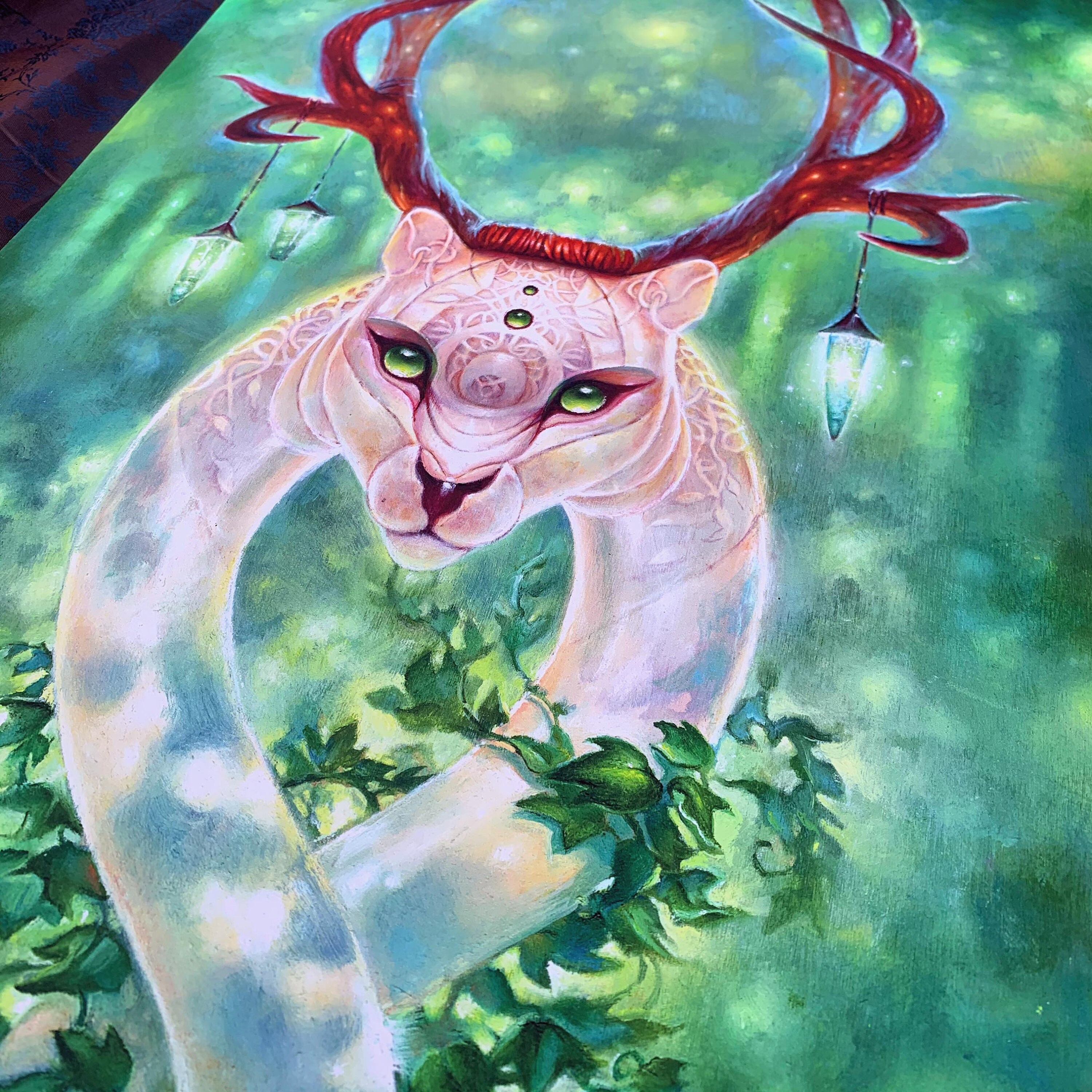 Amulet of Cernunnos, Hemp Paper Prints, Pagan Lore Original Art, Celtic ...