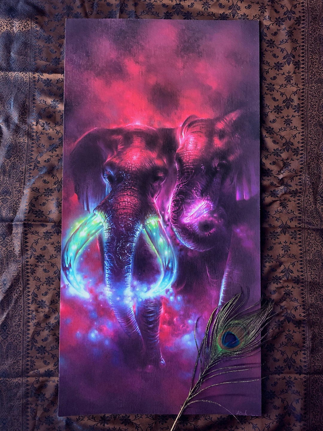 Lumiphants, Hemp Paper Elephant Prints, Magical Shamanic Fantasy Art ...