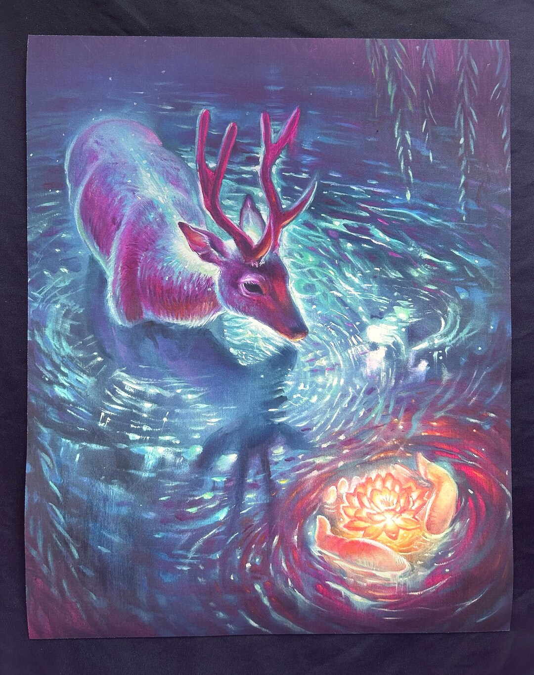 May the Tenderhearted Know Peace, Deer Magic Hemp Paper Print, Shamanic ...