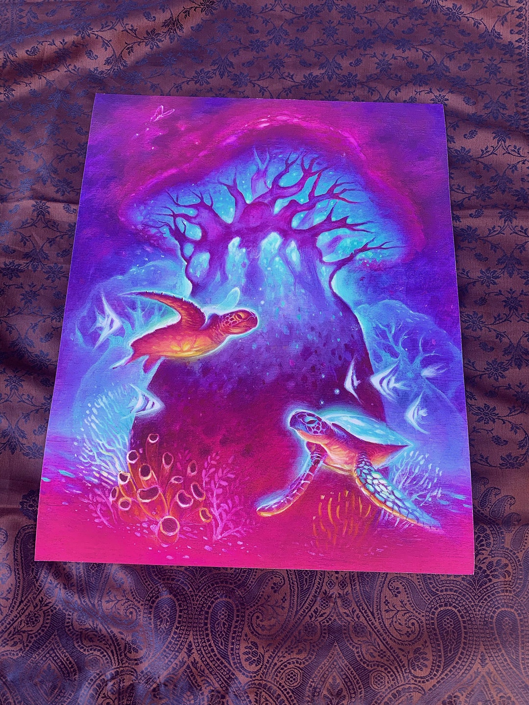 Turtle Tree, Matte Paper Print, Original Fantasy Artwork, Sustainable ...