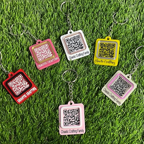Custom QR Code Keychain - Etsy