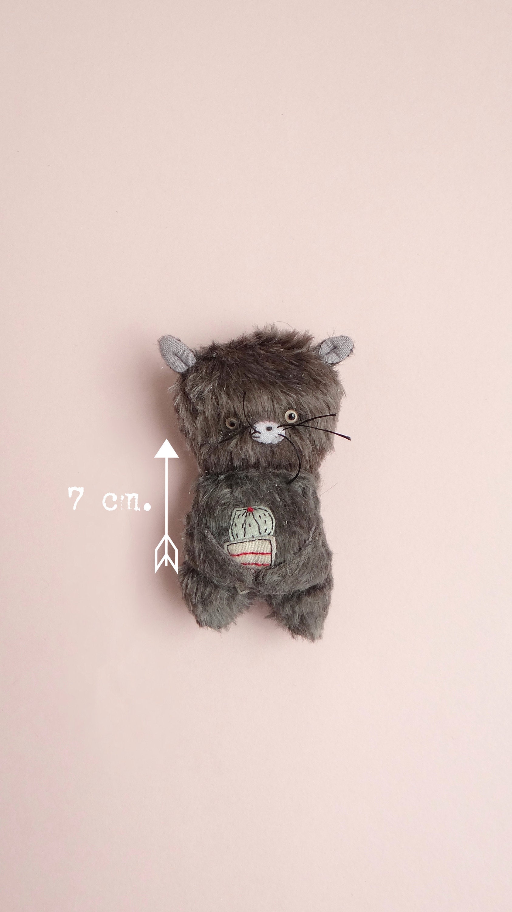 Cat Brooch. Handmade Cat Textile Broch. Textile Jewellery. Handmade Pin ...