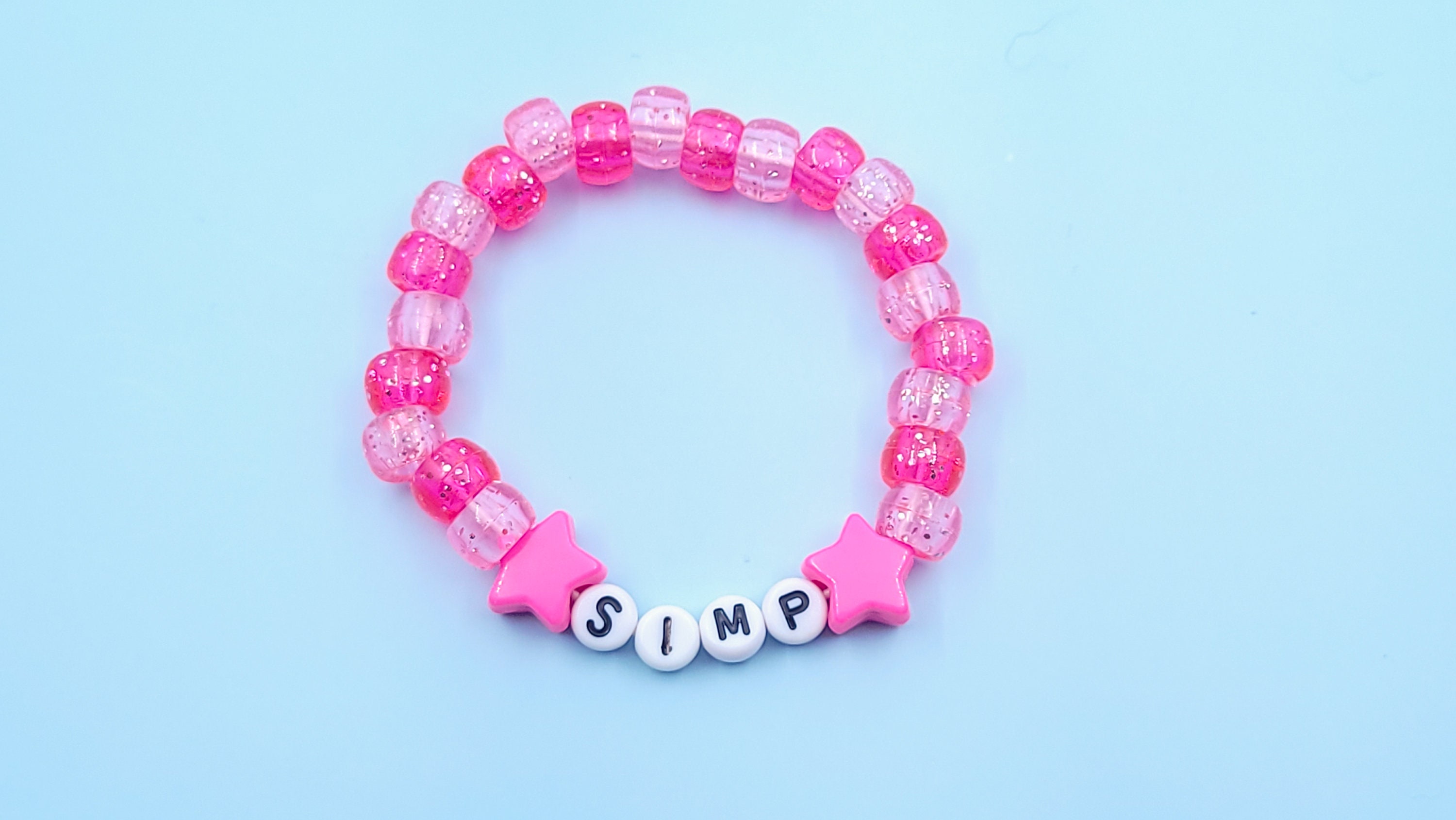 Simp Bracelet Pink Beaded Bracelet for Women White Elephant - Etsy