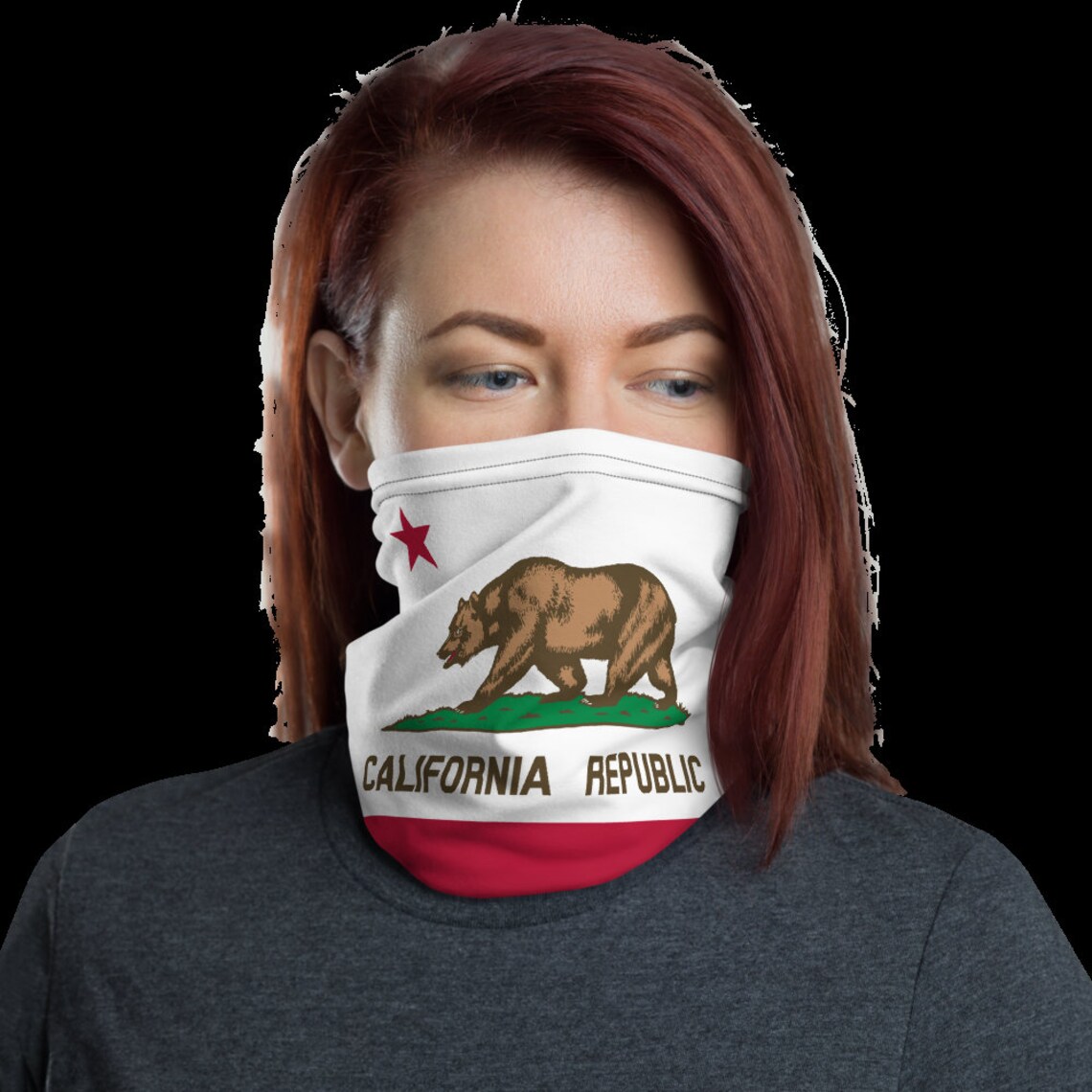 California Flag Face Mask Cute California Bear Fabric Face | Etsy