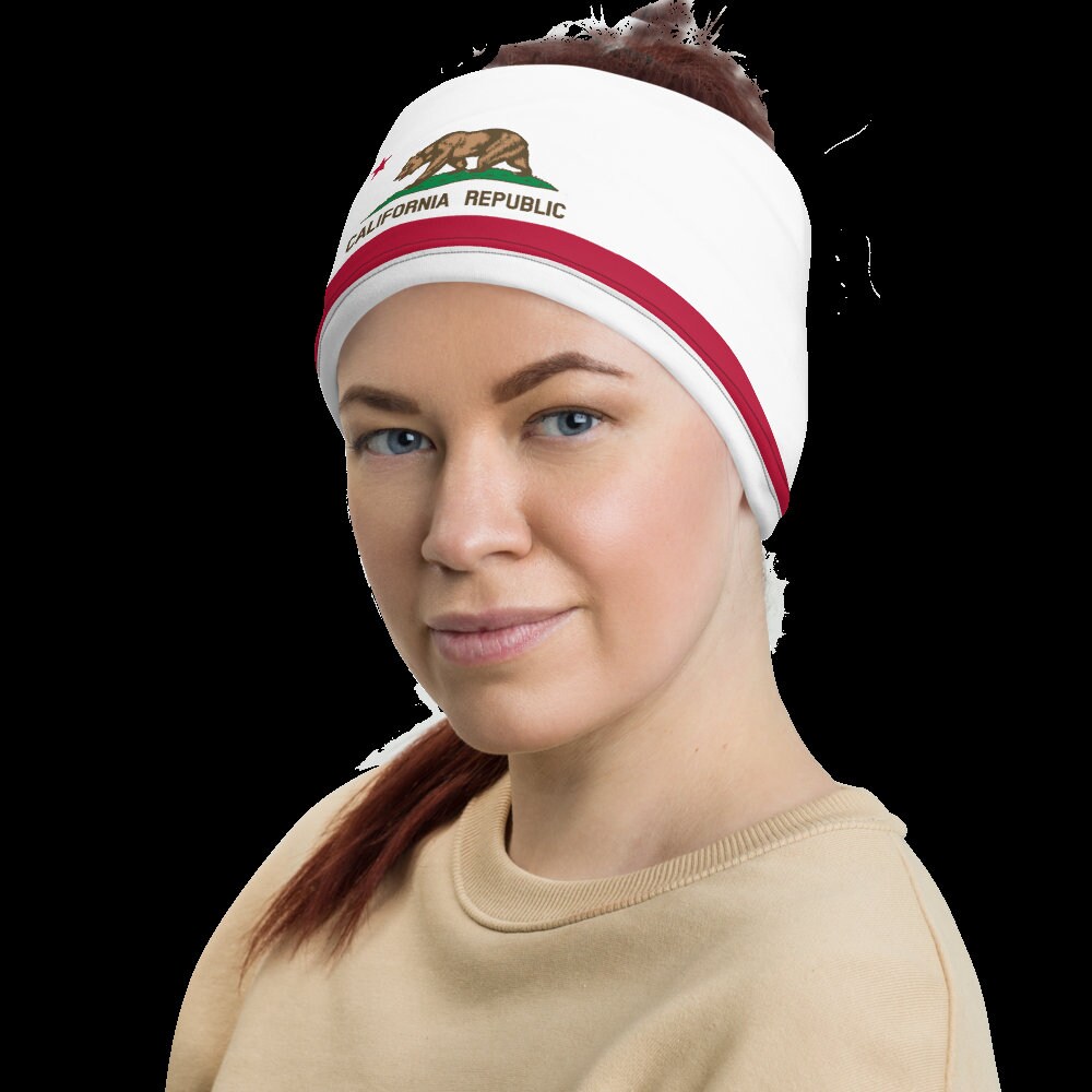 California Flag Face Mask Cute California Bear Fabric Face | Etsy