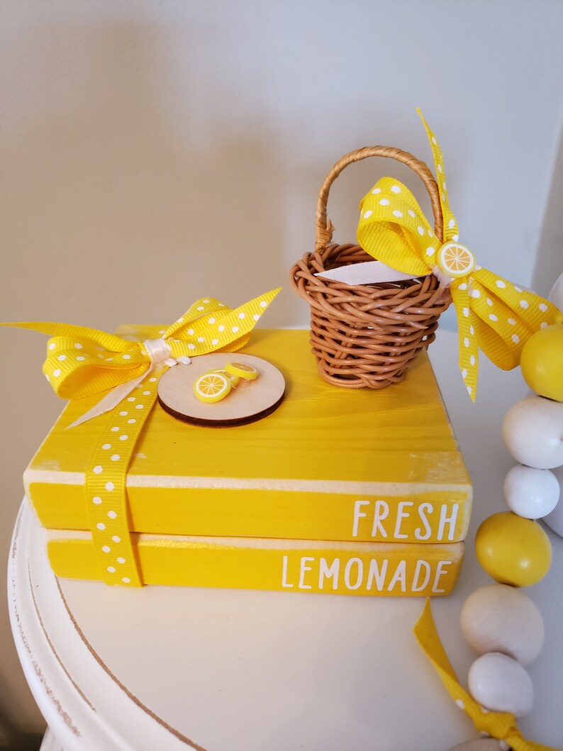 LEMON and Lemonade Tiered Tray Decor Farmhouse Shorty - Etsy