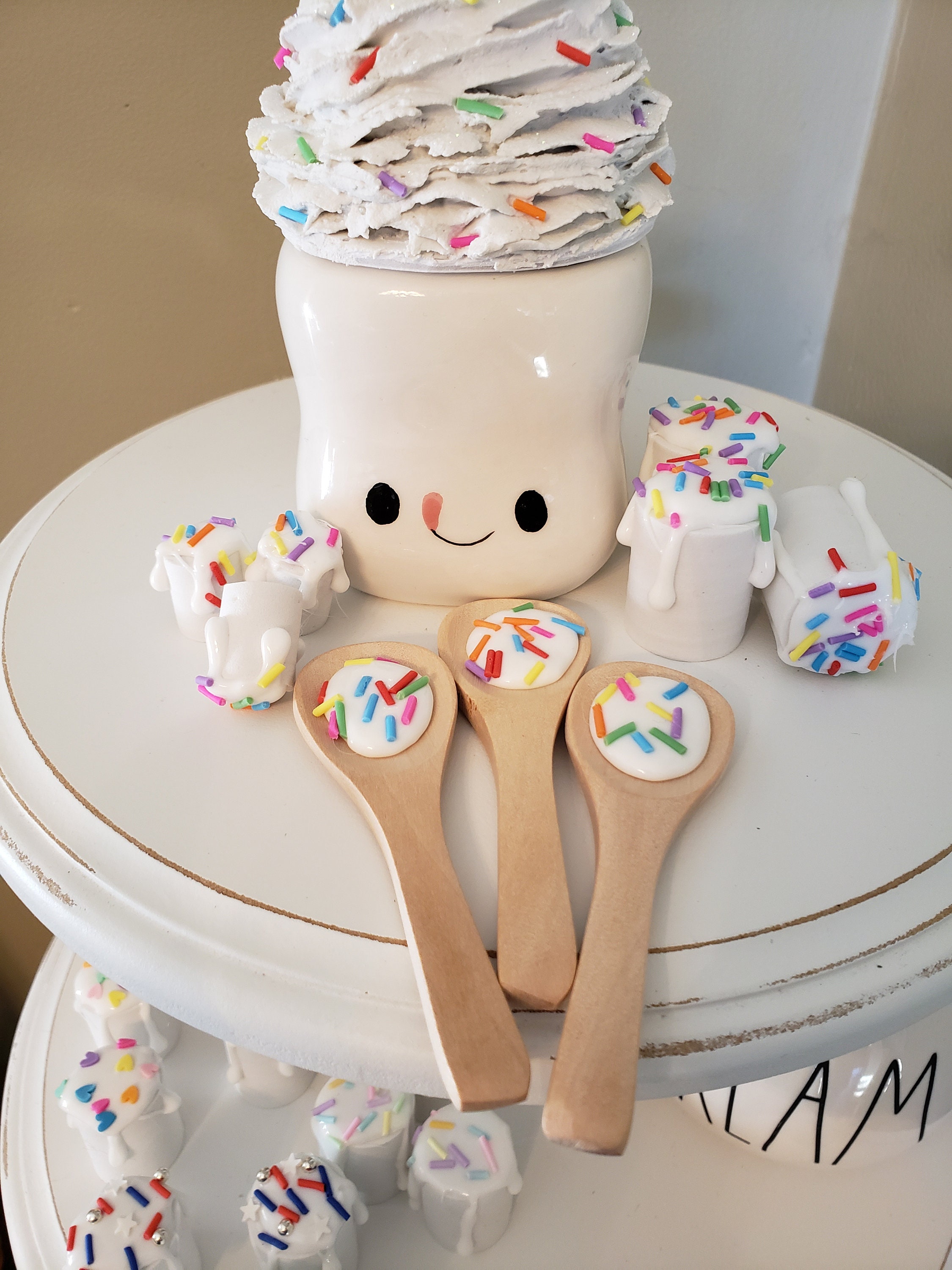 SPRING Summer Birthday Rainbow Sprinkles Decor Tiered | Etsy