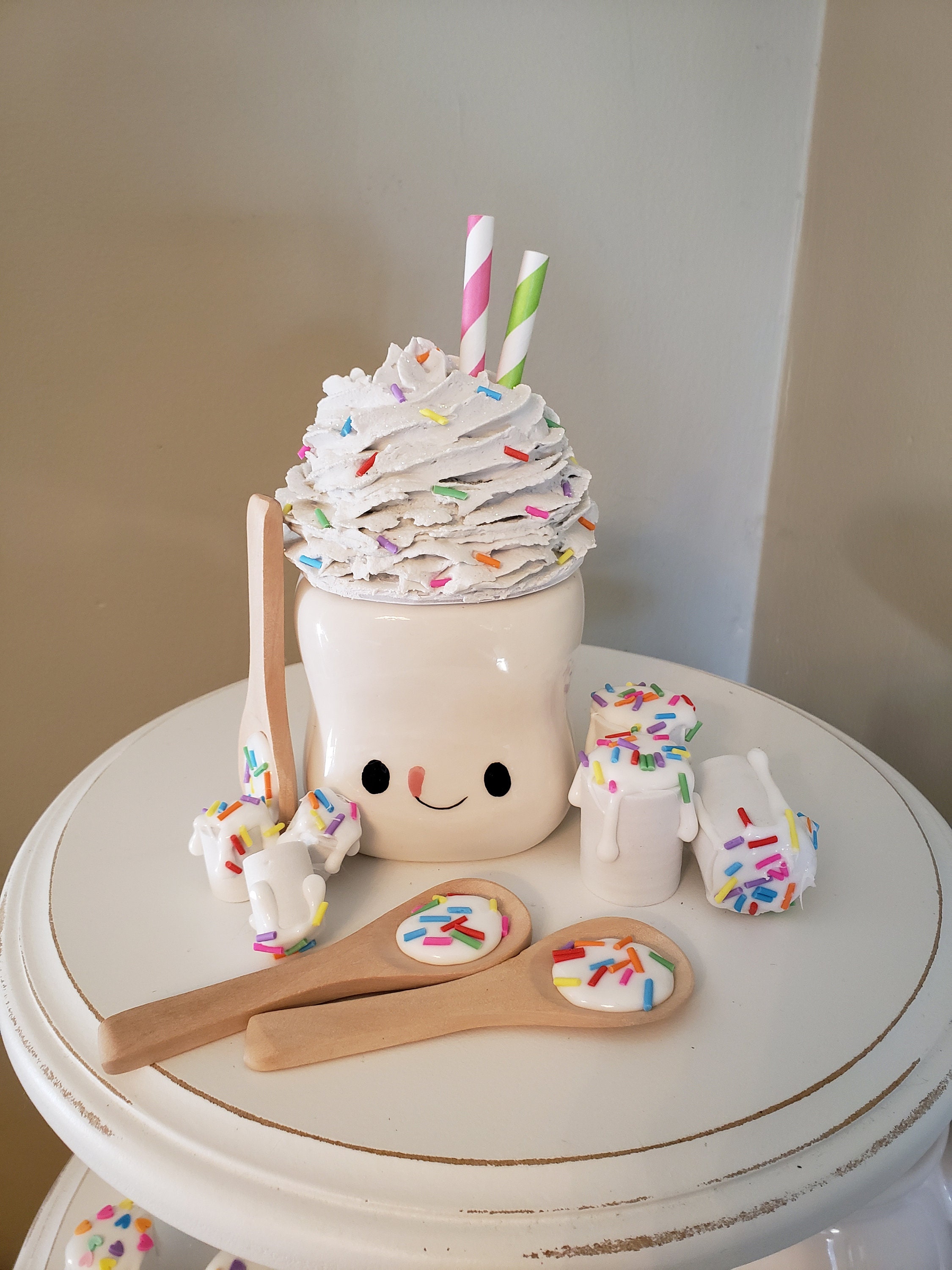 SPRING Summer Birthday Rainbow Sprinkles Decor Tiered | Etsy