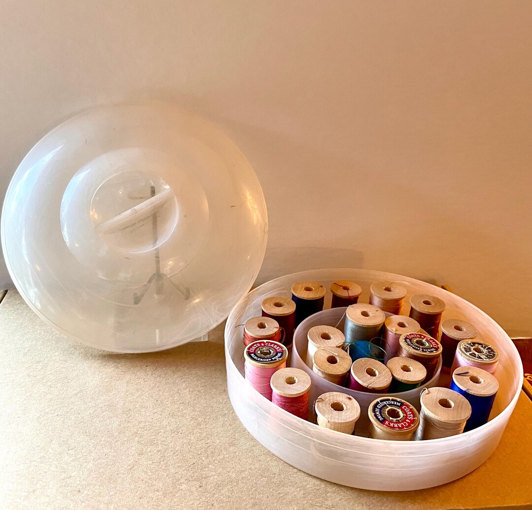 Vintage Plastic Sewing Thread Caddy - Etsy