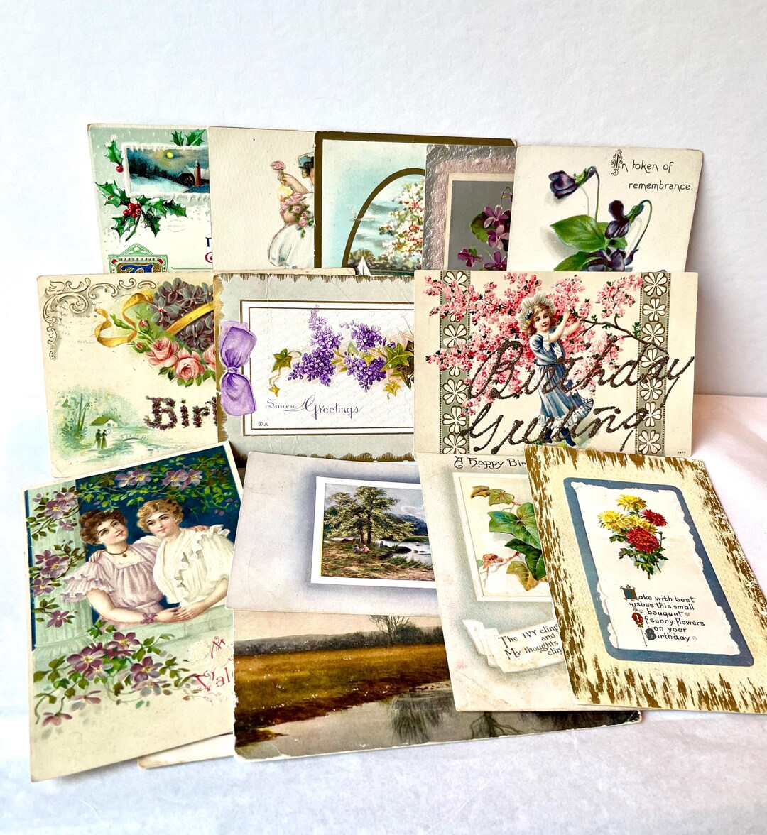 Antique Greeting Postcards - Etsy
