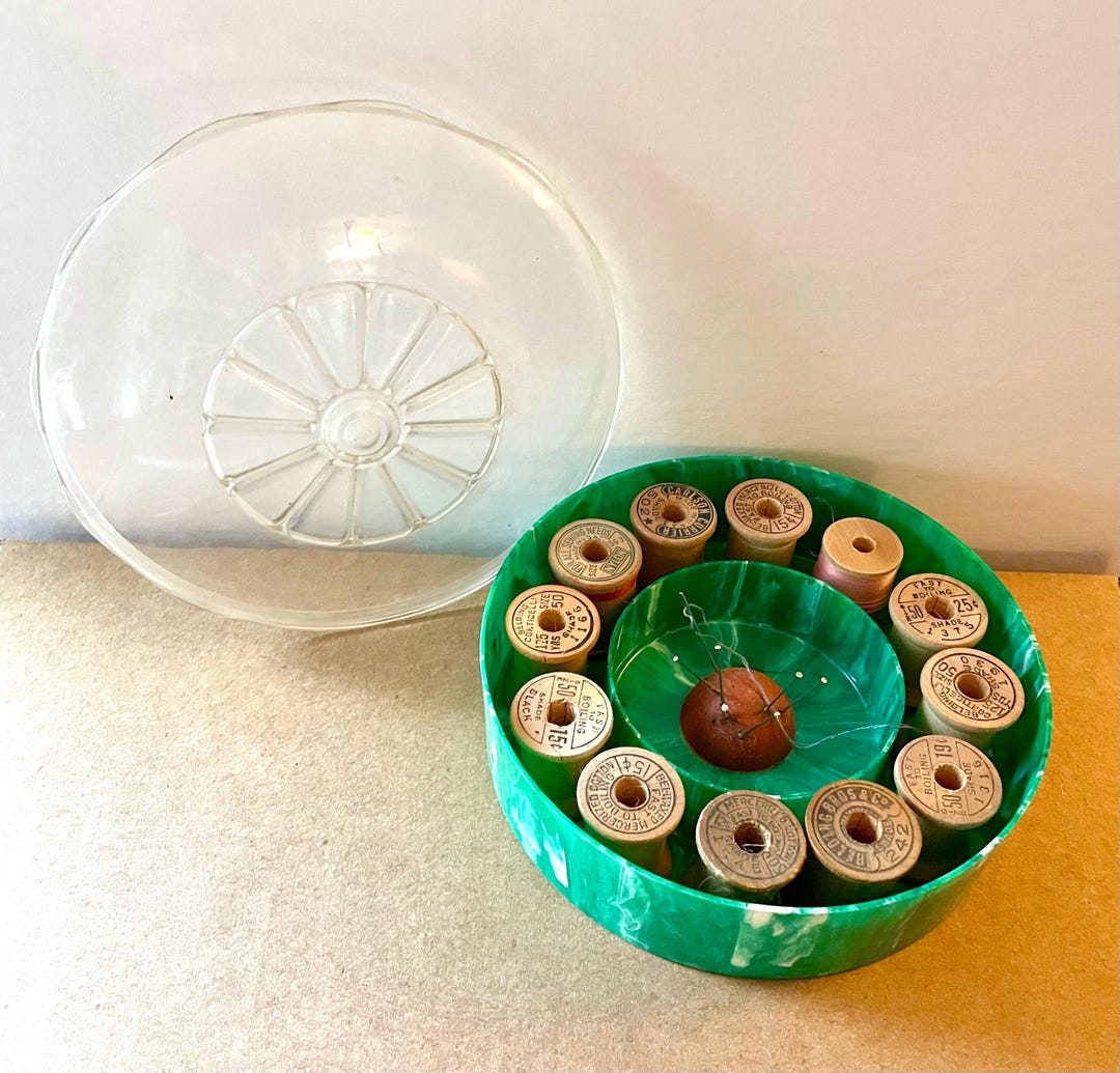 Vintage Plastic Sewing Thread Caddy - Etsy