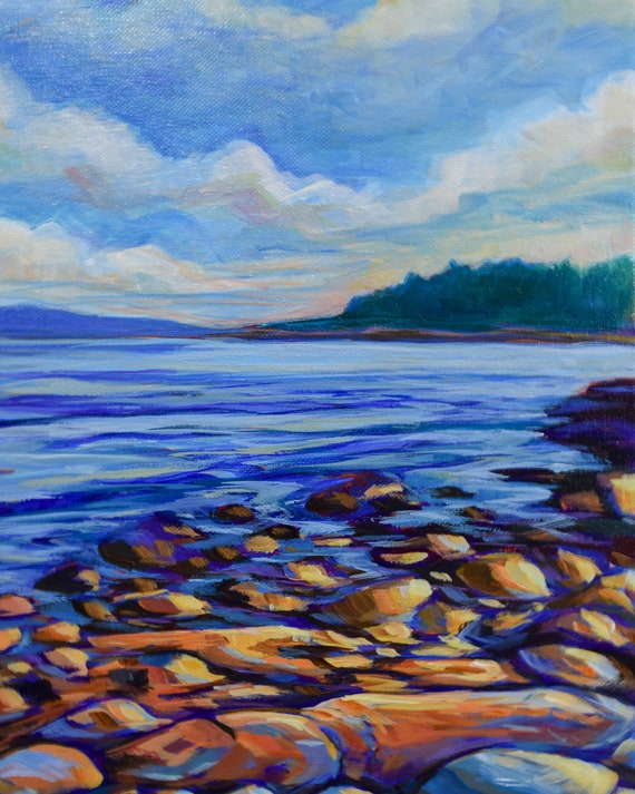 Acadia National Park Painting Acrylic Maine Coast Painting - Etsy
