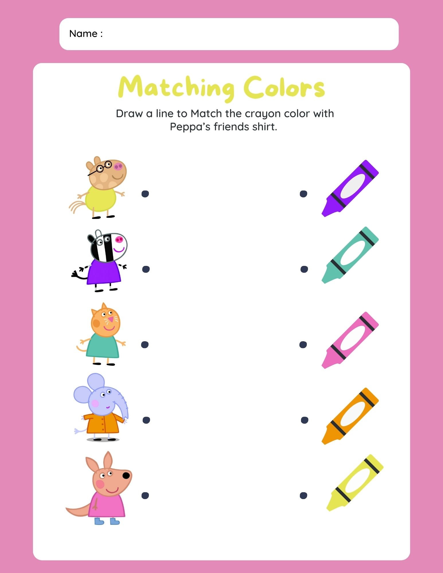 Peppa Pig Themed Preschool Fun Learning Activities - Etsy
