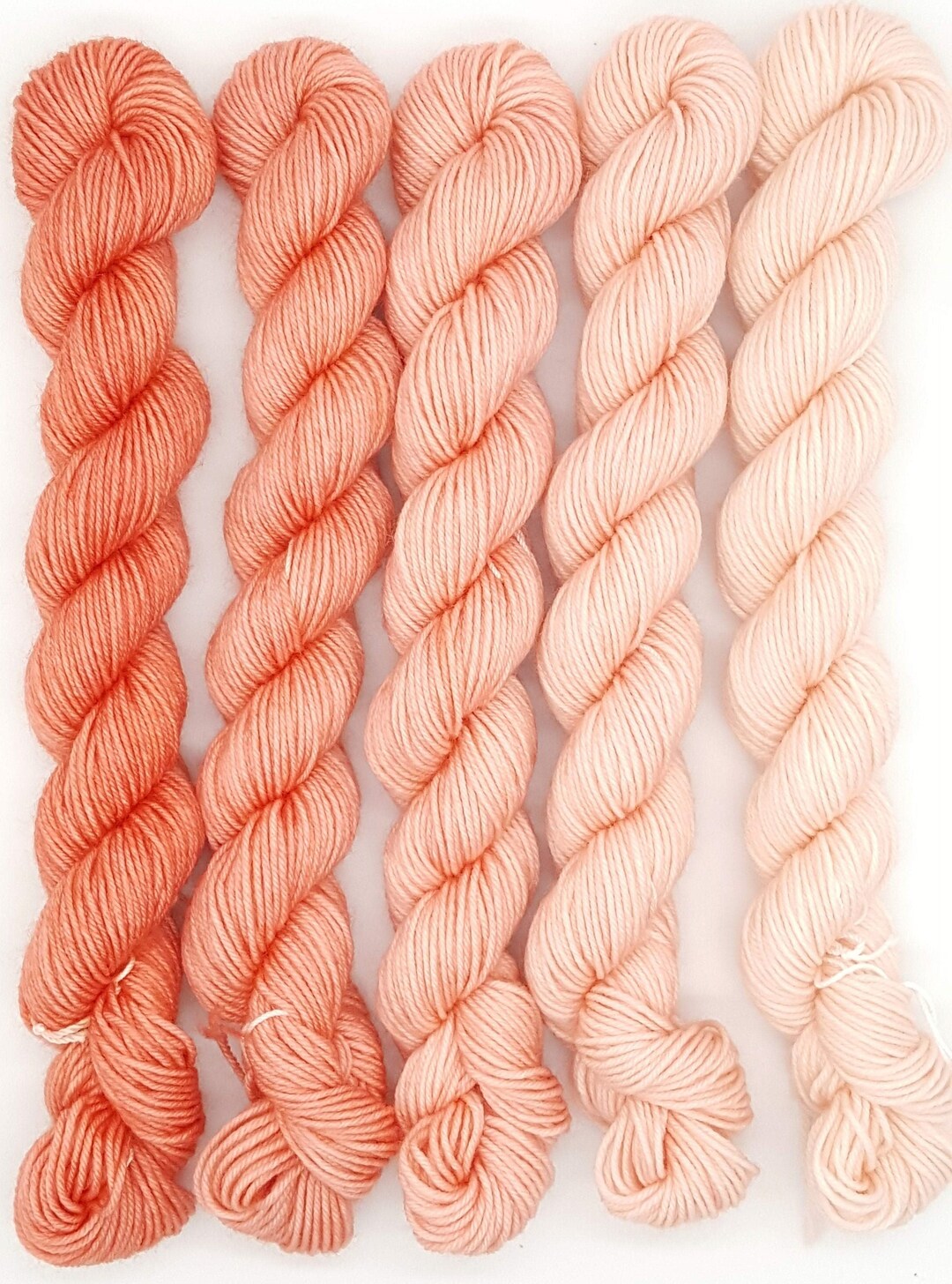 Peaches & Cream Gradient Set | Five (5) 20g Mini-skeins | Hand Dyed ...