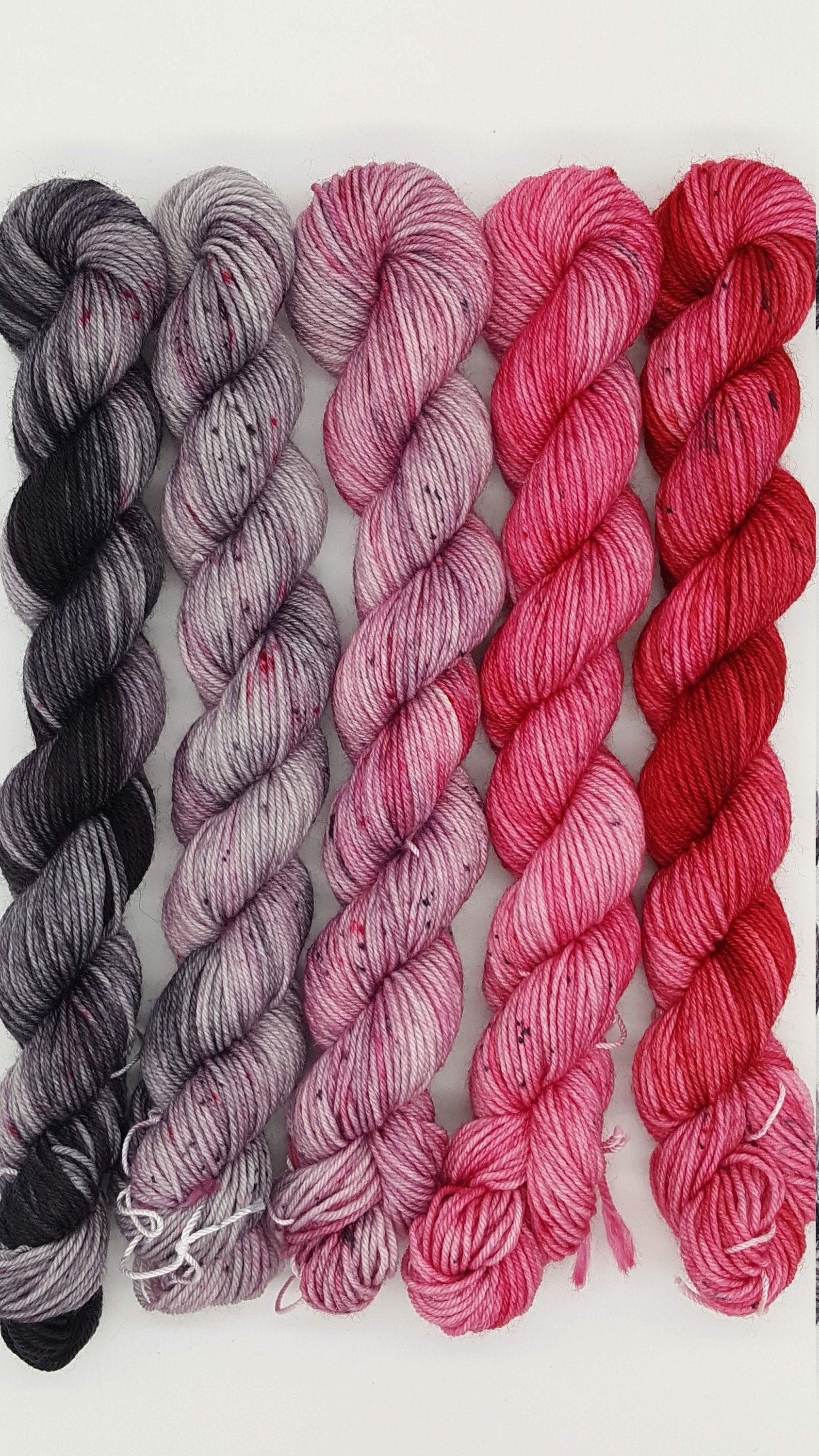 Black Cherry Gradient Set Five 5 20g Mini-skeins Hand | Etsy