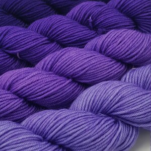 Dark Purple Gradient Set | Five (5) 20g Mini-skeins | Hand Dyed Yarn ...