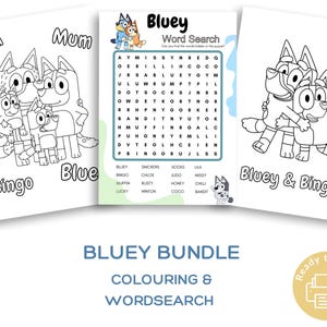 PRINTABLE Bluey Activities | Bluey Colouring | Bluey Word Search | Kids ...