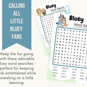 PRINTABLE Bluey Activities | Bluey Colouring | Bluey Word Search | Kids ...