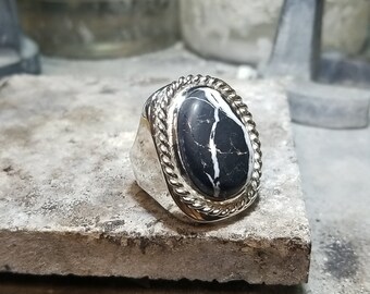 White Buffalo Turquoise Ring - Etsy