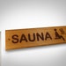 Sauna Sign Oak Personalized Plate , Bathhouse Door Decor Sauna Room ...