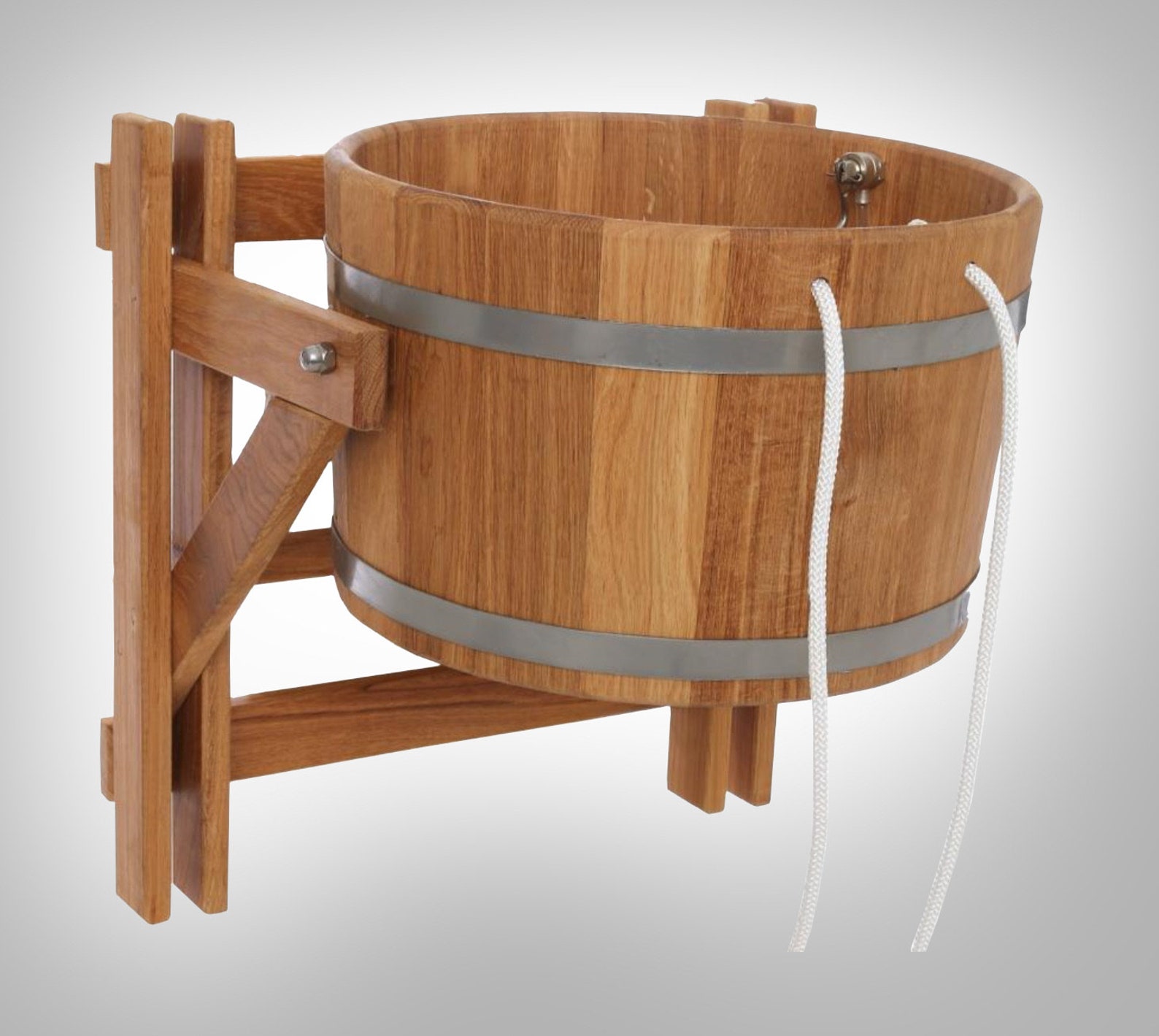 Sauna Bucket Shower 20L — 22L OAK Wood Russian Bath - Extreme ...