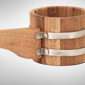 Wooden Sauna Scoop [0.5L — 1L] Oak Ladle for Russian Bath / Water ...
