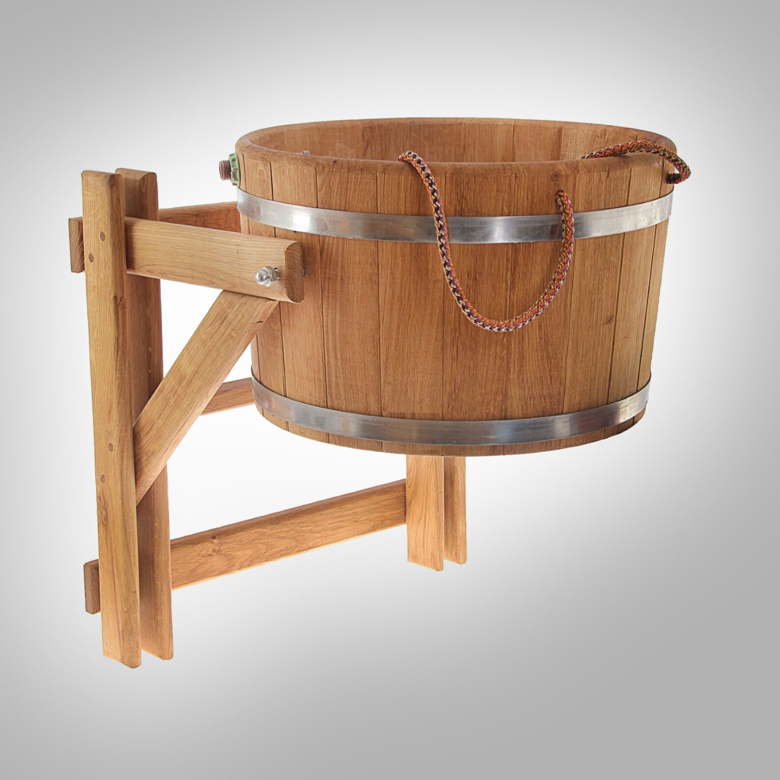 Sauna Bucket Shower 33L [9 Gal] OAK Wood Finnish Sauna - Extreme ...