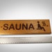 Sauna Sign Oak Personalized Plate , Bathhouse Door Decor Sauna Room ...
