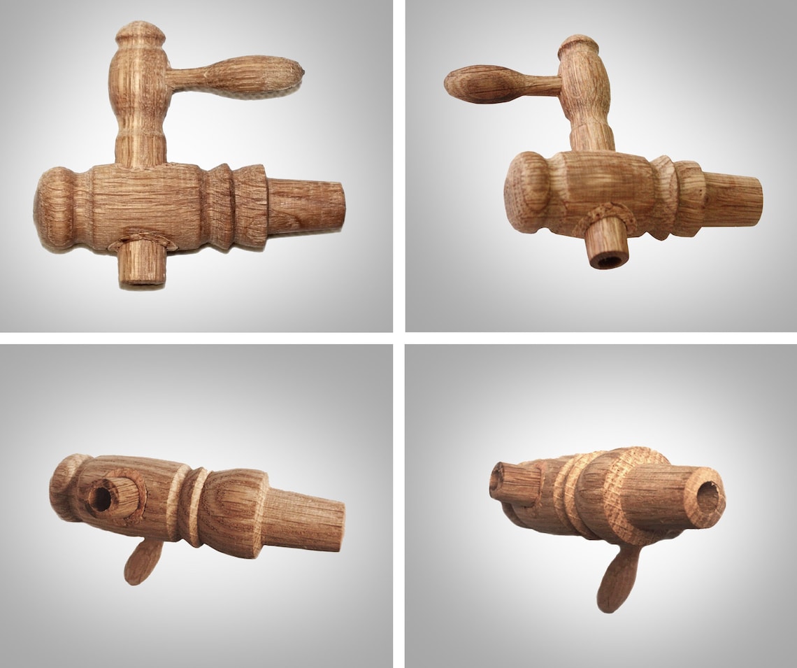 Wooden Barrel Tap NEW Solid Hardwood Spigot Wine Cask - Etsy
