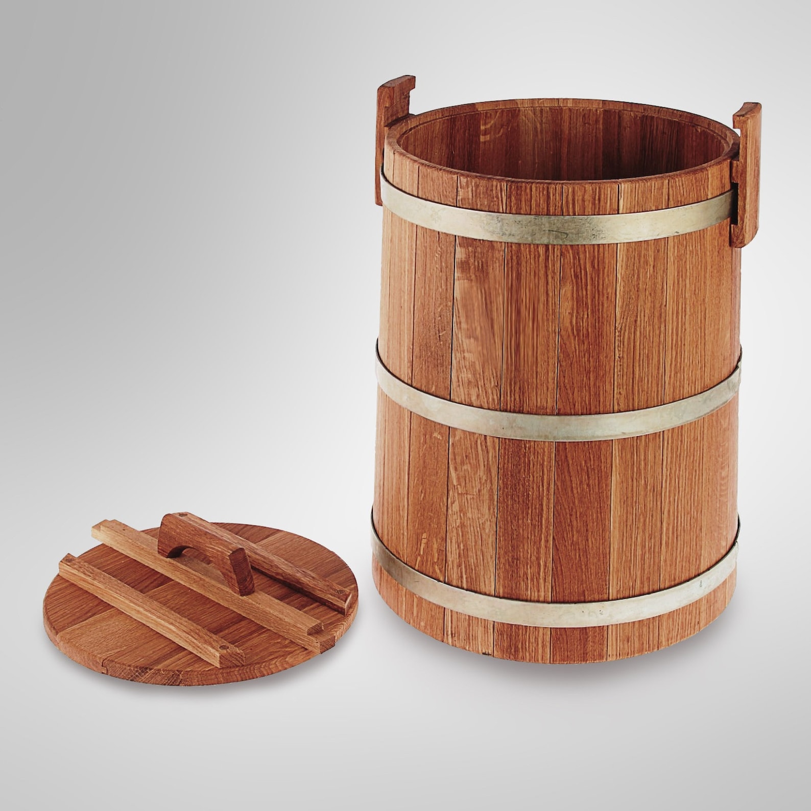 Oak Barrel 5L 15L 50L With Lid Stand Wooden Container - Etsy