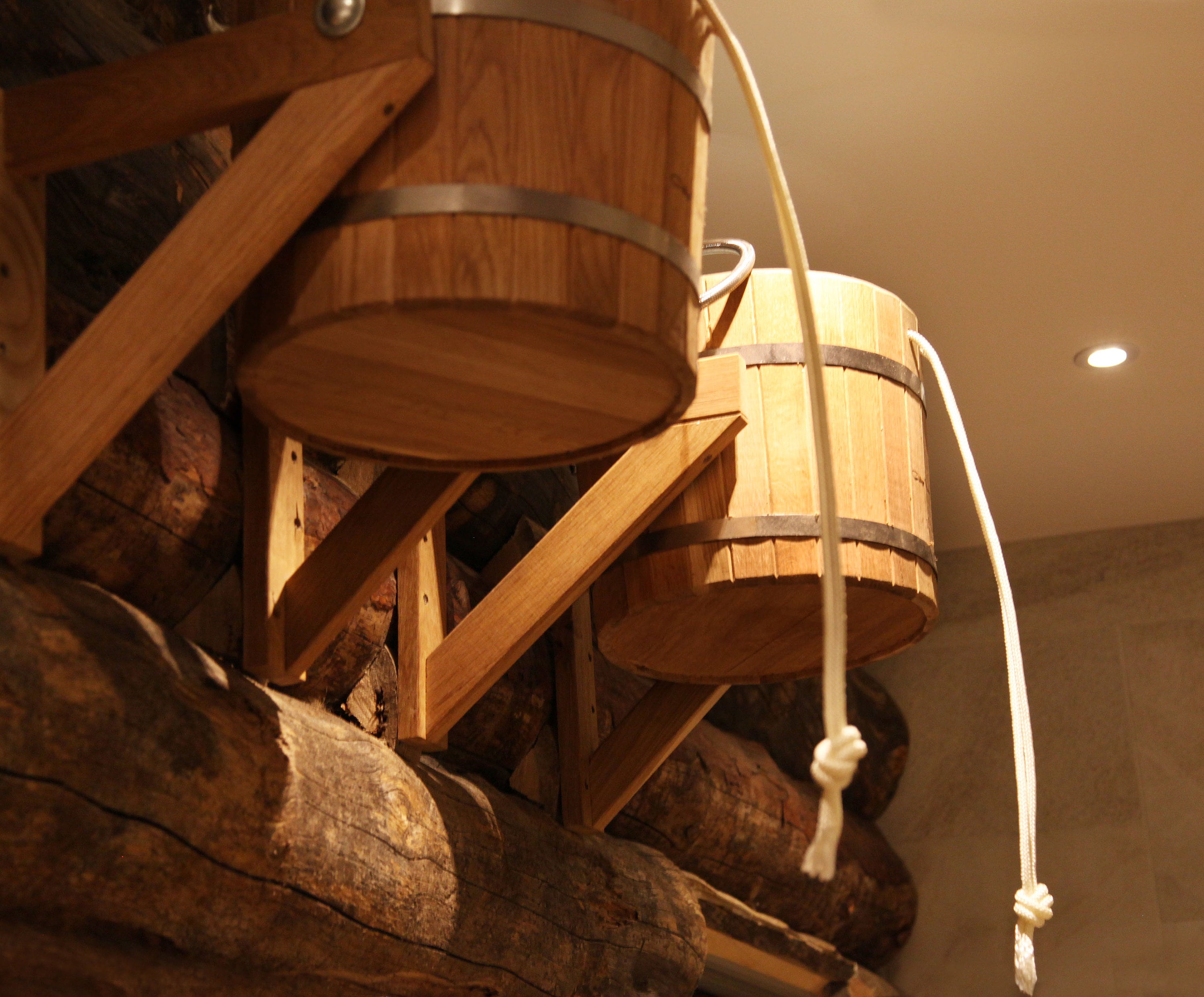 Sauna Bucket Shower 10L 2.5 Gal OAK Wood Russian Bath - Etsy