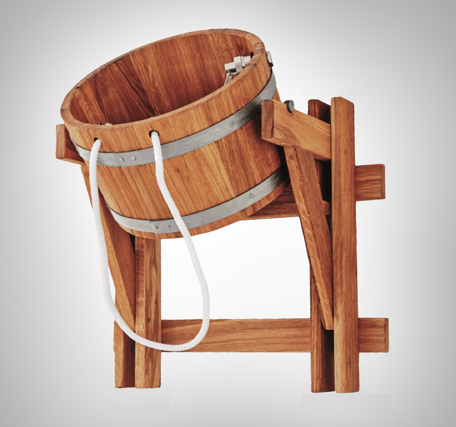 Sauna Bucket Shower 10L [2.5 Gal] OAK Wood Russian Bath - Extreme ...