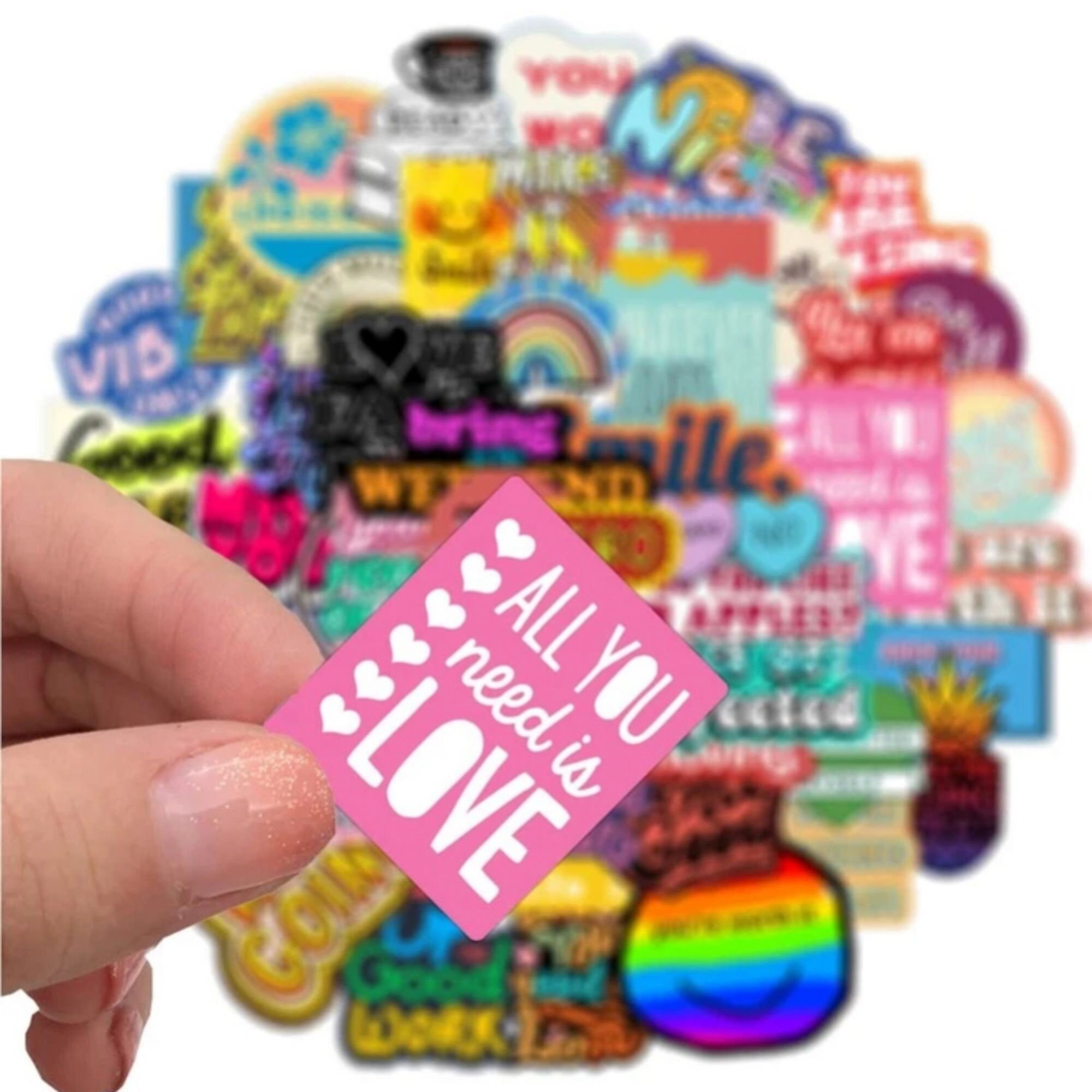 50 Pcs Motivational Quote Stickers Pack, Mental Health Stickers ...