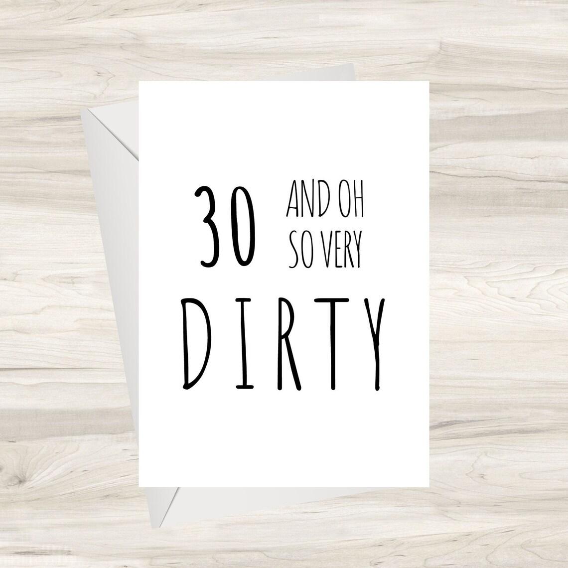 Funny 30th Birthday Card.funny Birthday Card.thirtieth - Etsy