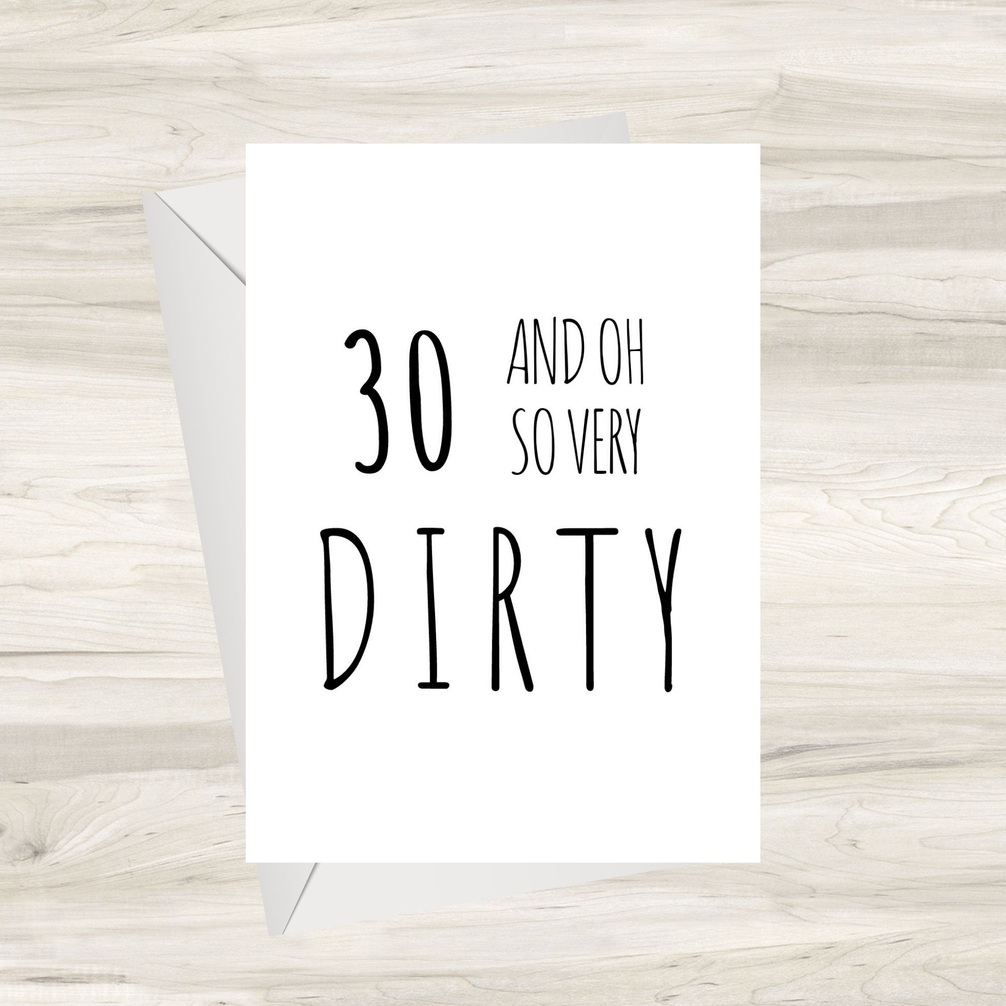 Funny 30th Birthday Card.funny Birthday Card.thirtieth - Etsy