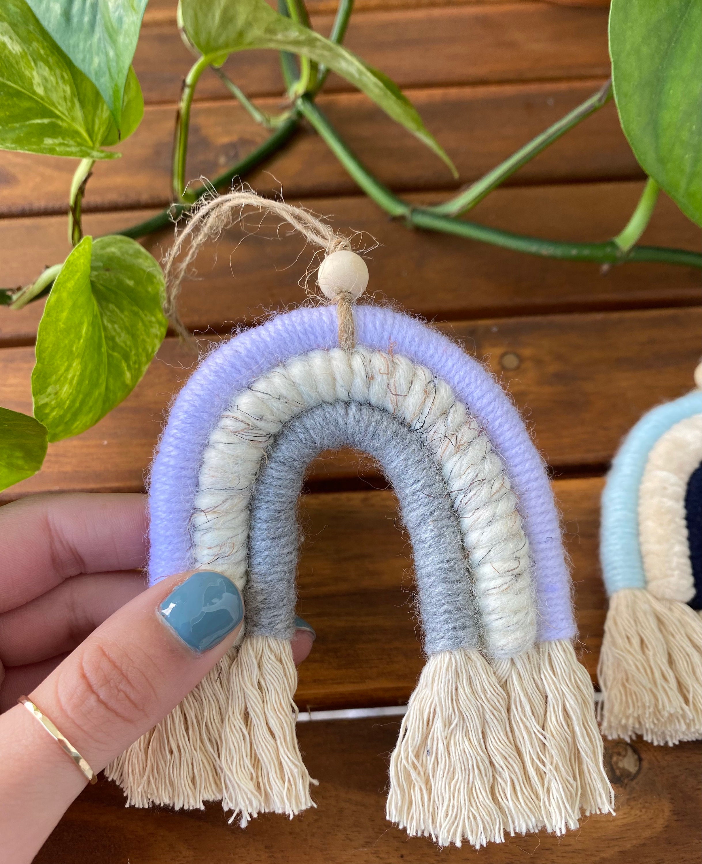 Rainbow Macrame Diffuser Essential Oil Car Diffuser Small | Etsy