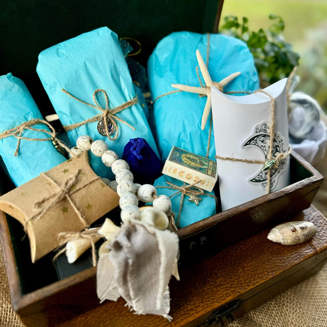 Sea Witch Tickle Box With Assortment of Handmade and Vintage Gifts and ...
