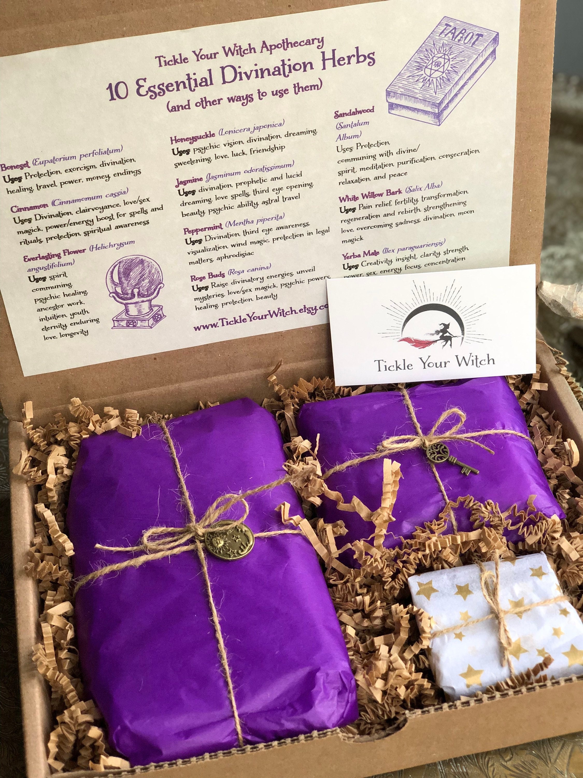 Witch's Divination Herb Kit 10 Essential Herbs for - Etsy