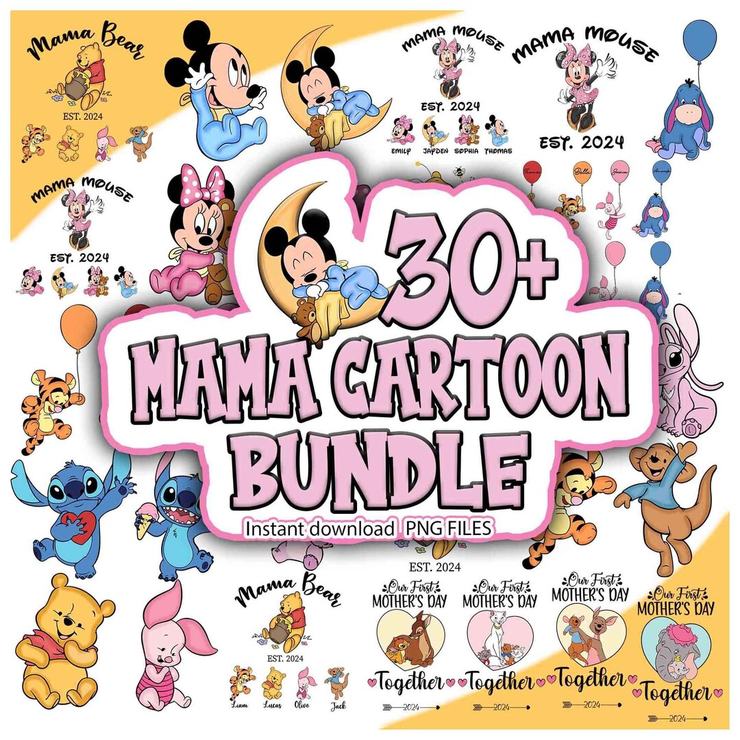 30 Mama Cartoon Bundle Png, Mama Cartoon Disney Movie Png, Family ...