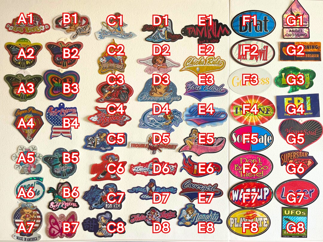 Vintage 2001 Glitter Stickers - Etsy