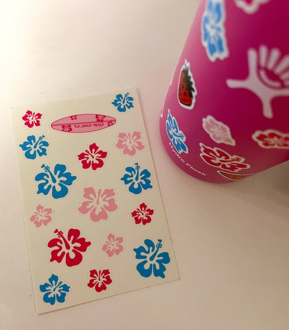Hibiscus Hottie Sticker Sheet 16 Coconut Girl Stickers - Etsy