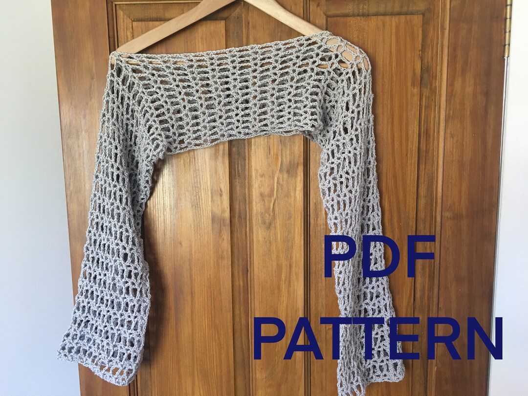 Crochet Chain Mesh Top With Sleeves Pattern Digital Download - Etsy