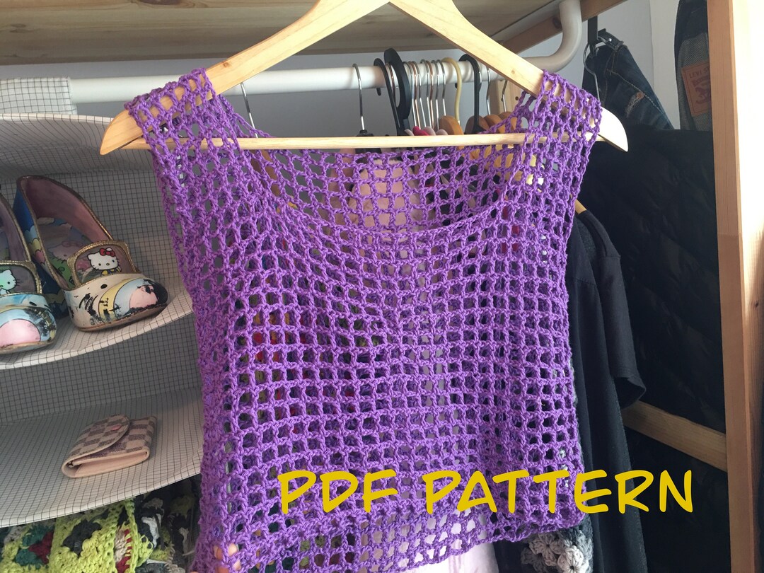 Crochet Mesh Net Top Pattern Digital Download Photo Tutorial - Etsy