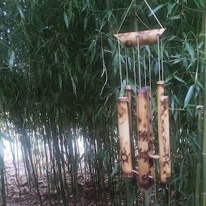 Natural Bamboo Wind Chimes, Durable Exotic Tropical Beach Gift for Zen ...